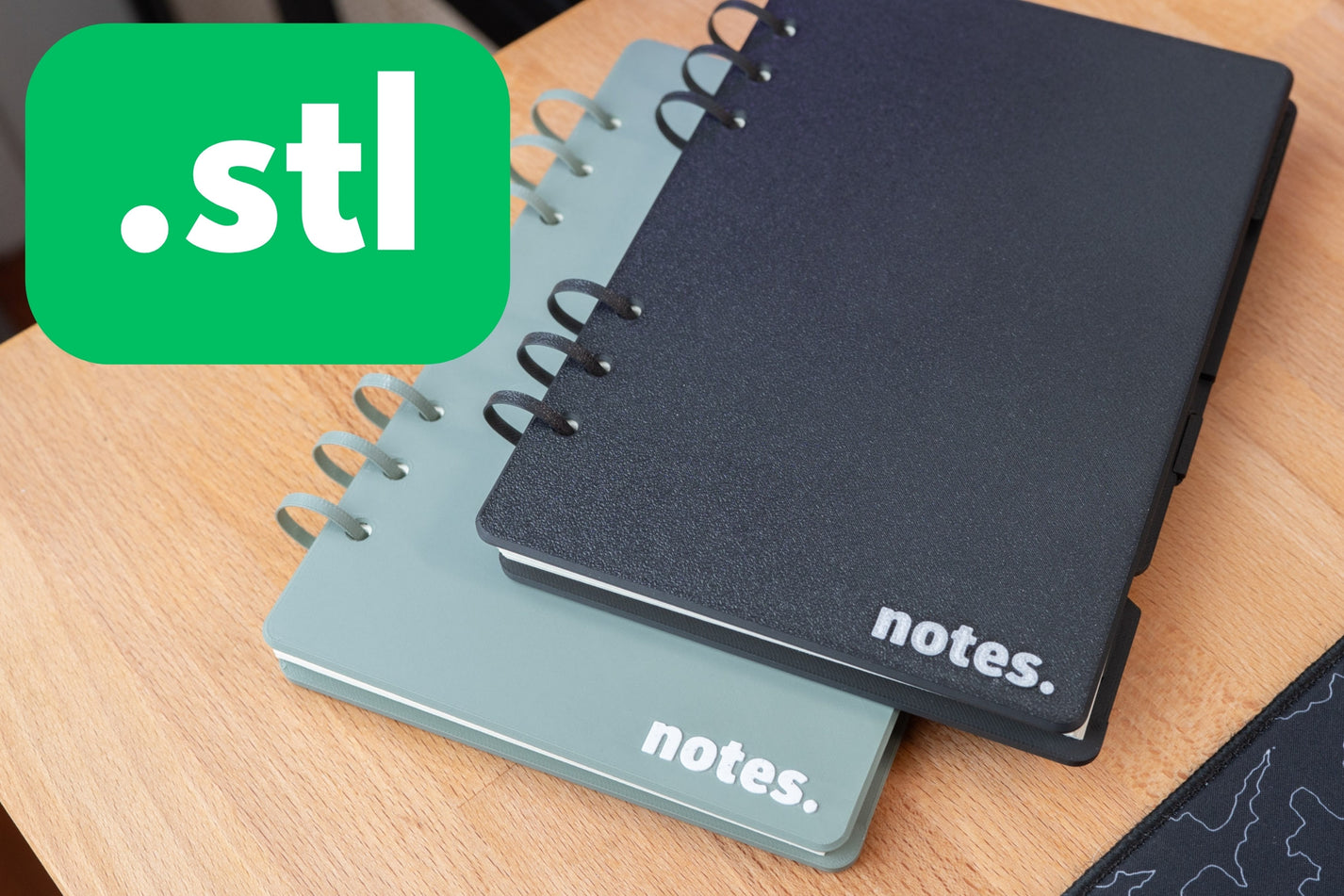 3D Printed Notebook .STL Pack (Digital Files) – The Workspace Hero